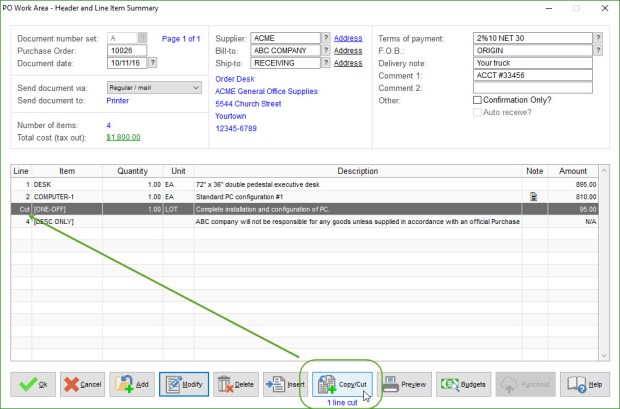 Move line items to another PO in your Free PO Software | The Free ...