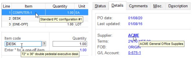 Codes or Descriptions in your Free Purchase Order Software? | The Free ...