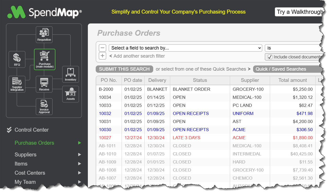 Free Purchase Order Software from SpendMap | The Free-Procurement Project